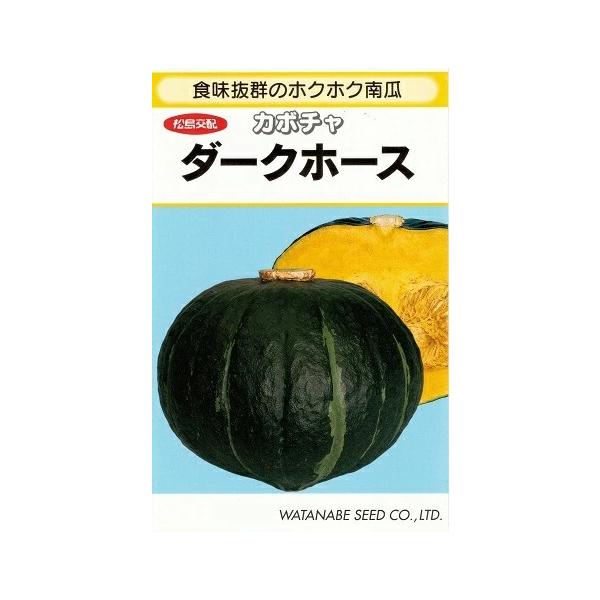 ●最大の特徴は、緻密な粉質で食味が極めて良いことです。●草勢はやや強めで葉も大きめで、うどんこ病に比較的強いです。●果皮色は黒緑で1.8kg前後、果形はハート型です。●開花後45〜50日で収穫期に達します。●日持ちが良く抑制栽培にも好適です。