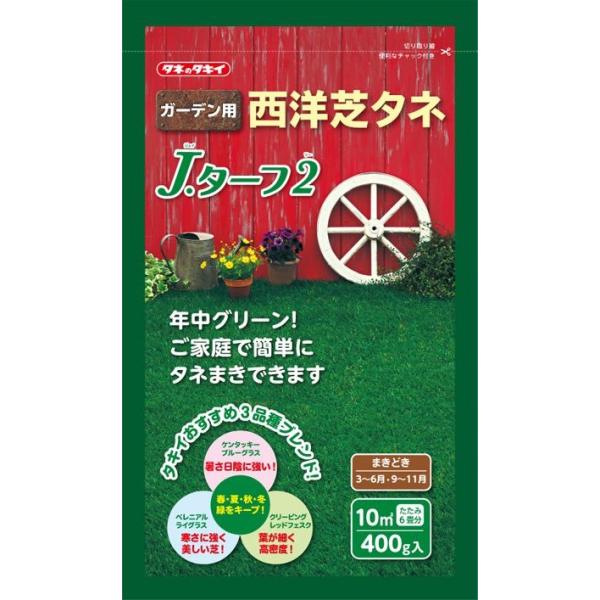●3草種が混合されており、年中グリーンが期待できる。（ケンタッキーブルーグラス、クリーピングレッドフェスク、ペレニアルライグラスの各改良種を配合）●発芽適温は20〜25℃です。●厳寒期（12〜2月）と盛夏期（7〜8月）を除けばいつでもまけま...