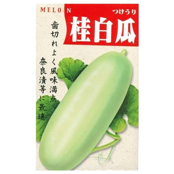 ●果長45cm、果径12cm程度の円筒形で果形がよい。●果皮は淡緑白色で美しい外観。●果肉は肉厚で適度にしまる奈良漬け専用種。●着果がすぐれ、奇形果の発生が少なくて秀品率が高い。●強勢で白瓜の中では湿害に強く、耐暑性があり栽培容易。