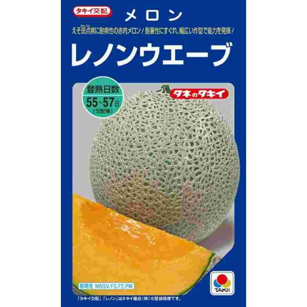 ●耐暑性にすぐれ、幅広い作型に対応する赤肉ネットメロン。●種子部が小さく、皮際まで赤く着色するため果肉が厚い。●肉質は緻密で日もちがよく、糖度も高く安定する。●太めのネットが密に安定して発生し、果ぞろいよく秀品率も高い。●草勢は強めで着果も...