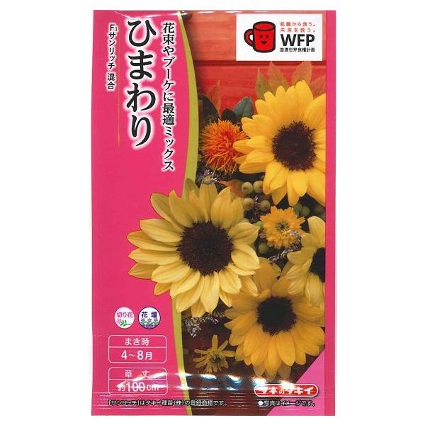 ●大好評の切花用ひまわりサンリッチ系のオレンジ・レモン・パインの3種混合です。●花弁の並びの整った美しい花系で、花粉が出ない完全1本立ちの無分枝タイプです。●適温さえ保てば春〜初秋までまけます。