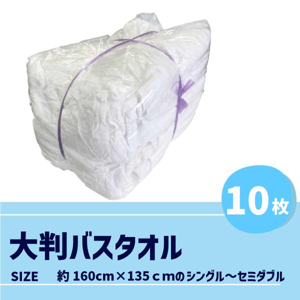 ペットサロンや動物病院で大人気！洗濯済で安心して使える、ホテル仕様のリサイクル大判タオルシーツ10枚セット。大型犬や出産後のケア、トリミング後の保温などに最適。吸水性・保温性に優れ、業務用にもぴったりの一品です。【サイズ】長辺(約160cm...