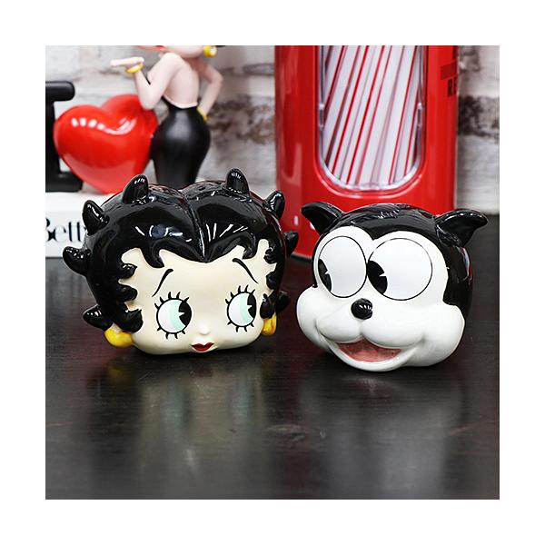 おしゃれで可愛らしいべてぃちゃんスパイスボトルセット。＜Betty＞H：7.0cm W：9.8cm D：6.2cm＜Bimbo＞H：6.0cm W：7.6cm D：7.0cmセラミック製（ハンド ペイント）モニターの発色具合により見え方が違...