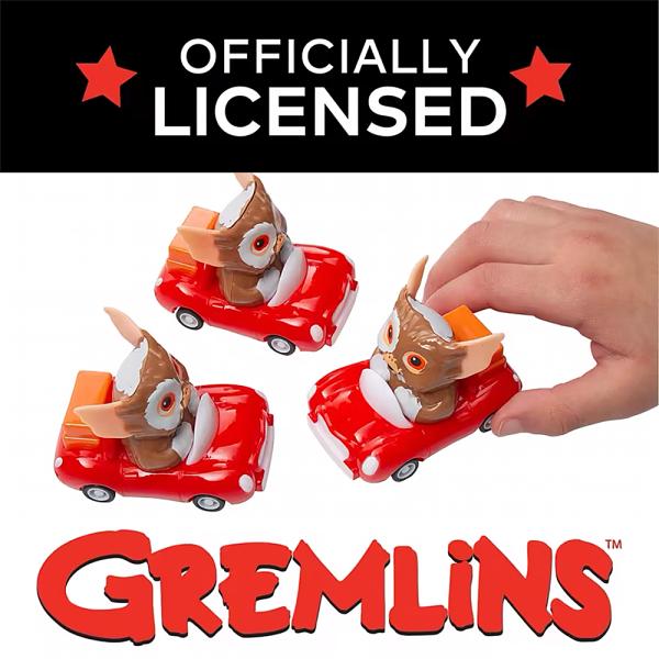グレムリン ギズモ &amp; レッド カー プルバック カーUSA輸入公式ライセンス品です。映画 グレムリンのキャラクター「ギズモ」がドライバーのプルバック カーとなります。4.8 x 5.2 x 7.2cmプラスチック製