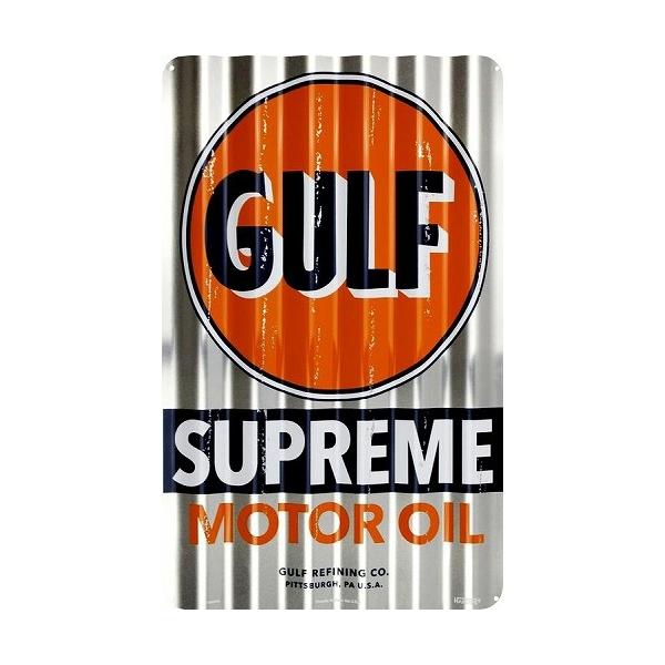 Gulf Supreme Corrugated Large Sign USA輸入品　30.4×40.6cmMade In USAモニターの発色具合により見え方が異なる場合ございます。