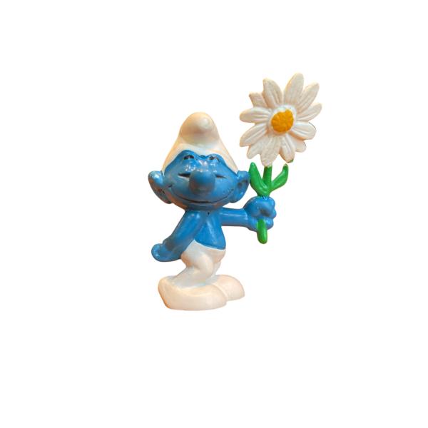 スマーフ Smurfs Courting求愛スマーフPVC　20076 フィギュア SMURFS Schelich社製 Peyo Made in west GERMANYスマーフェットに求愛しているのかな?お花を持ってポージングスマーフ。サ...