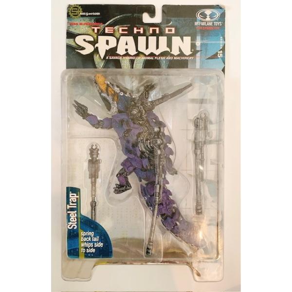 SPAWN TECHNO アクションフィギュアスポーンシリーズ15　STEEL TRAP(スチール・トラップ) 未開封品　TODD McFARLANE'Sモニターの発色具合により見え方が異なる場合がございます。パッケージにダメージがある箇所...
