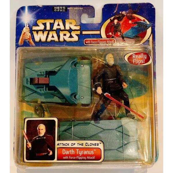 スターウォーズ エピソード２　DXフィギュア　ダース・ティラナス　ブルーカード　　ATTACK　OF　THE　CLONES　ハズブロ トミーダイレクトサイズ約：H22.7cm×W20.3cm経年劣化によりパッケージに多少のスレ、へこみ、シワ...
