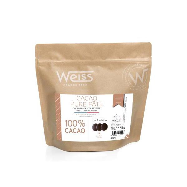 カカオ100％ フォンデット カカオマス フランス 全く甘くないチョコレート ヴェイス社 Weiss社※レターパックプラス（対面受け取り）での常温発送となります。受け取り時に高温下で放置されないようにご留意ください。「無形文化財企業」に指定...