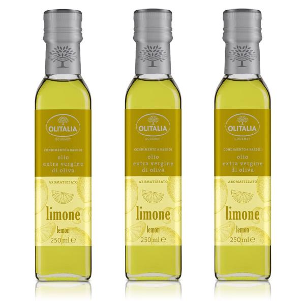 【3本】レモン風味のエクストラバージンオリーブオイル オリタリア 250ml x3本 イタリア産高品質なエクストラバージンオリーブオイルに天然レモン香料を加えました。ドレッシングはもちろん、肉・魚料理にもよく合うオイルです。原材料：エクスト...