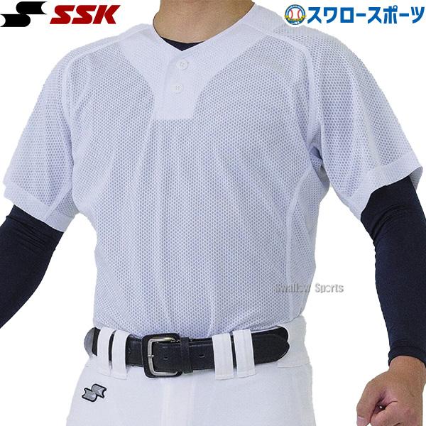 ●商品名：野球 SSK エスエスケイ ウェア ウエア ユニフォームシャツ メッシュ 練習着  2ボタン PUST006M 野球用品 スワロースポーツ●カラー：ホワイト●サイズ：S、M、L、O、XO、XO2●素材：ポリエステル100%●ベトナ...