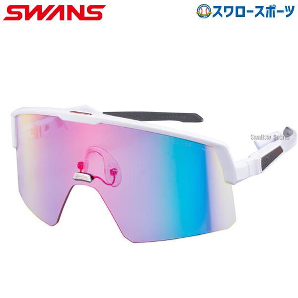 ●商品名：野球 スワンズ サングラス アクセサリー スポーツ 一般用 CR-3516 SWANS 野球用品スワロースポーツ●フレームカラー：マットホワイト×ホワイト●レンズカラー：レッドシャドーミラー×ULTRAネプチューンパープル(裏面マ...