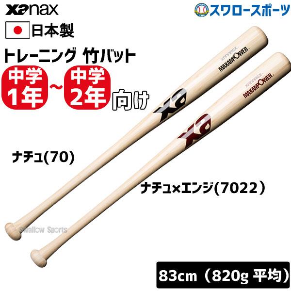 ●商品名：ザナックス Xanax トレーニングバット 中学1年〜2年向け BHB6820●素材：竹●83cm(820g平均)●カラー：ナチュ(70)、ナチュ×エンジ(7022）●日本製特集検索キーワード：アウトレット 2024合宿応援特集 ...