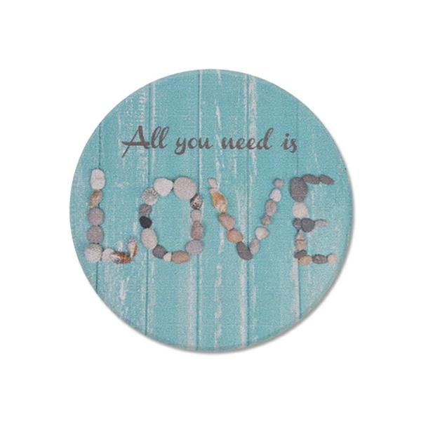 【発売日：2025年10月29日】吸水性抜群の特殊なセラミック製コースターの登場です☆水滴を吸い取ってくれるので車のドリンクホルダーがいつでもクリーン！Handcrafted IN THE USA直径：7.0cm