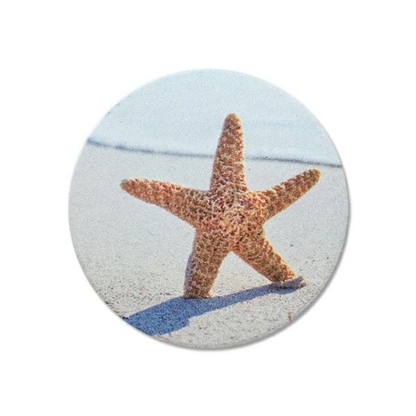 【発売日：2025年10月29日】吸水性抜群の特殊なセラミック製コースターの登場です☆水滴を吸い取ってくれるので車のドリンクホルダーがいつでもクリーン！Handcrafted IN THE USA直径：7.0cm