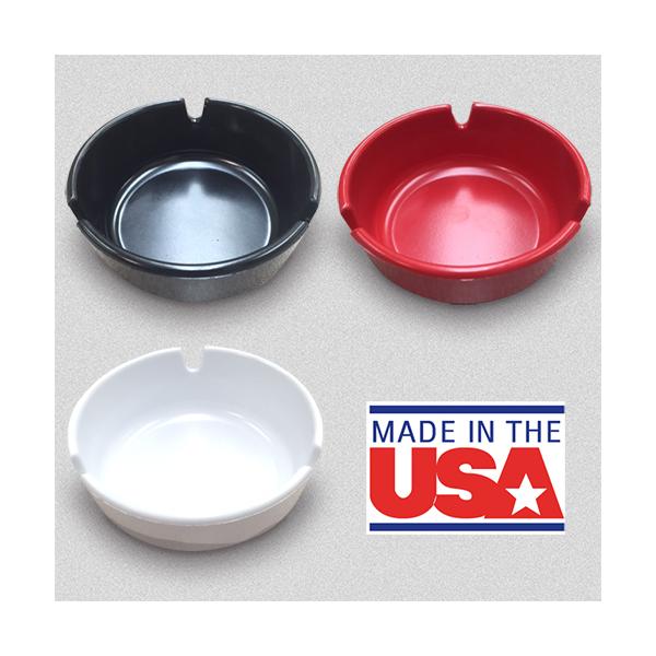 【発売日：2022年01月26日】Round (丸型): 8.0x8.0x3.3cmカラー：黒・赤・白MADE IN USAUSA最後のメラミン アシュトレイ メーカーの名品！CHINA製とは比較にならない高品質素材と無骨な厚みが泣かせます...
