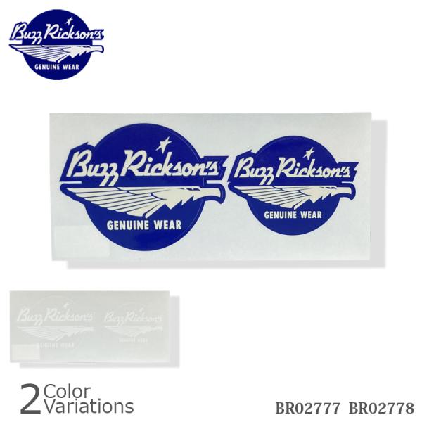 ブランド生誕30周年を迎えたBuzz Rickson'sロゴステッカー。大・小ぺア1セット。商品管理番号:buz0506798カラー:01)WHITE/01)BLUEサイズ:ONESIZE