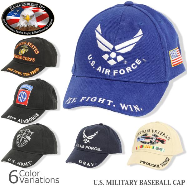 Eagle Emblems, Inc. U.S. MILITARY ベースボールキャップ。商品管理番号:milg0807610カラー:NO.01/NO.02/NO.03/NO.04/NO.05/NO.06サイズ:FREESIZE