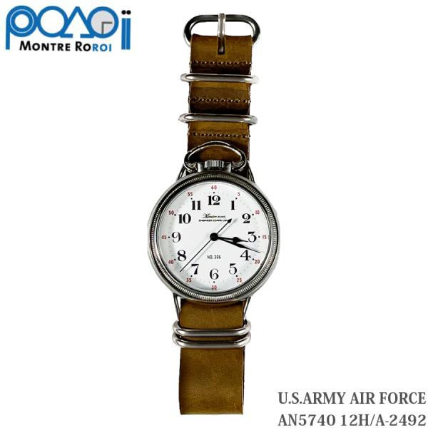 第二次世界大戦にアメリカ陸軍及び海軍が使用したナビゲーションポケットウォッチ「AN5740」。本来、懐中時計として使用されるモデルを腕時計にも使えるように復刻。付属の専用ケース&amp;レザーベルトで腕時計として楽しめます。※ポケットチェー...