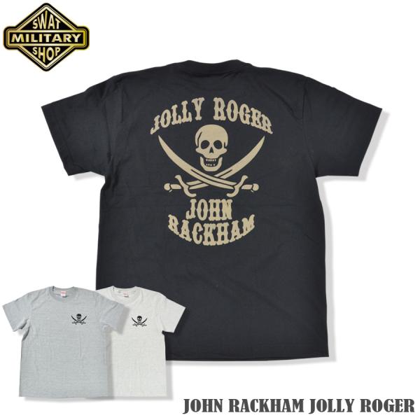 当店オリジナルプリントT-SHIRT。18世紀カリブ海で活動した海賊ジャック・ラカムの海賊団が掲げた海賊旗JOLLY ROGERを拘りの抜染プリントで。米海軍特殊部隊SEALS等でも用いられることが多く、時を超えて今もなお人気の高いデザイン...