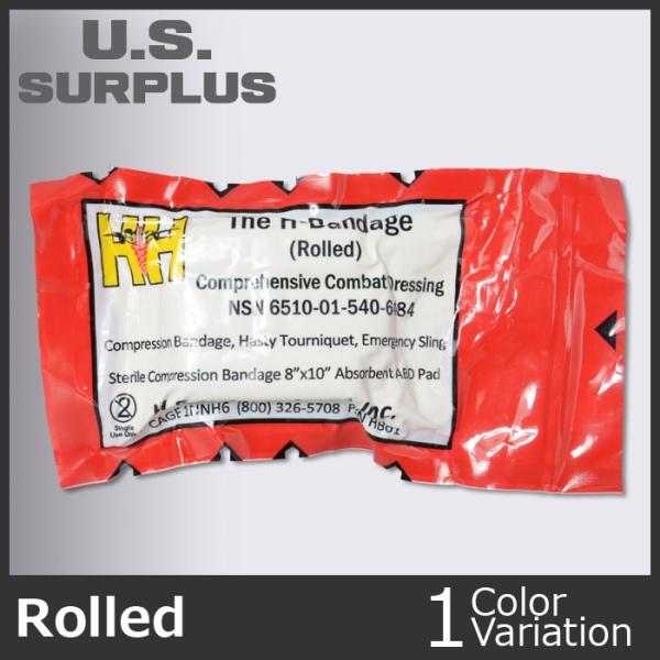 米軍放出未使用未開封品 The H-Bandage(Flat folded) Comprehensive Combat Dressing。圧縮パックに入った軍支給の医療用バンテージです。ロールされた状態で入っています。※使用期限切れ。※ご使...