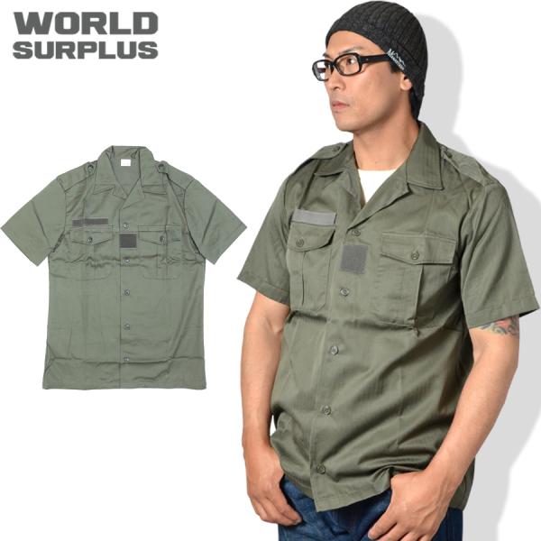 フランス軍実物新品未使用Ｆ-1 半袖シャツです。細身ですっきりとしたシルエット、ミリタリー要素を押さえつつ、カジュアルシーンでも活躍できます。※サイズやロットにより仕様が異なる場合が御座います。※タグの仕様・製造ロットは選べません。※放出品...