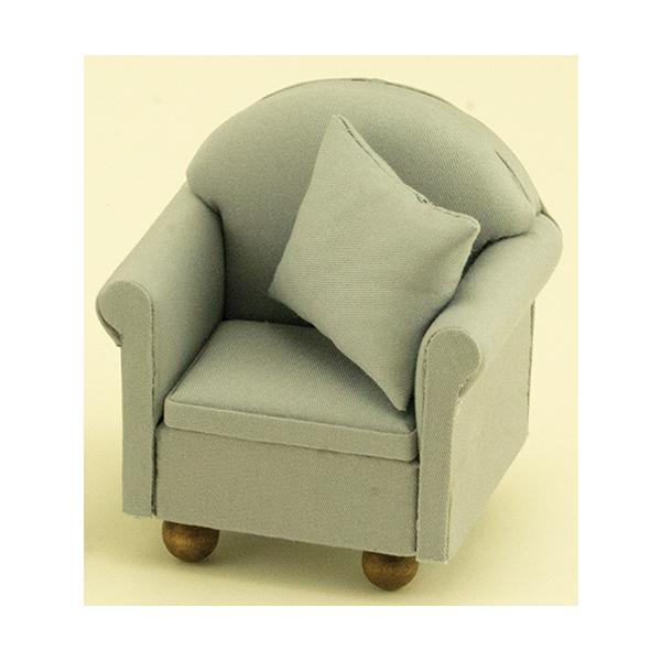 ソファのミニチュアです！生地もしっかりしていて、存在感のあるソファです！ちょっと北欧テイストかも？！モダンなお部屋にも合いそうですね！クッションも付いてきますよ！サイズ：幅80ミリ、奥行62ミリ、高さ85ミリ。