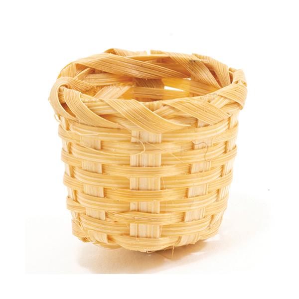 ゴミ箱にちょうどよさそうな感じです！底が平らじゃないので少し傾く場合があります。工夫すれば色々と使えそうです。ぜひあなたのドールハウスに！サイズ：直径25ミリ、高さ23ミリ。※手編みのため、多少の個体差がございます。手作りの温かみとご了承い...