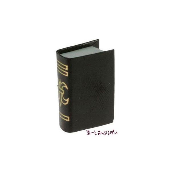 聖書のミニチュアです！白紙のページが入っていて、めくれます。ぜひ貴方のドールハウスの本棚に！サイズ：27ｘ18ｍｍ、厚み約10ｍｍ