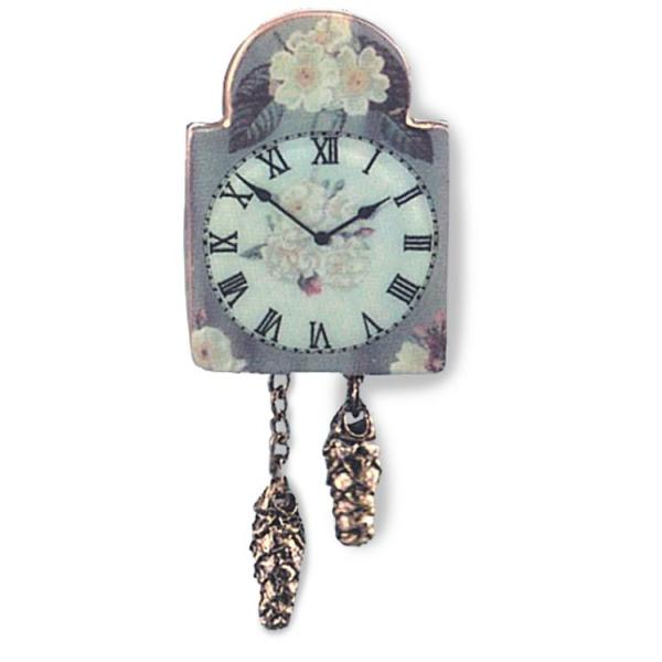 ドイツロイター社製のはと時計です。こんなかわいらしい時計を、ぜひ貴方のドールハウスに！プレゼントや自分へのご褒美にもいかがでしょうか！高さ約50ｍｍ（振り子含む）アクリルケース入りです。アクリルケースのサイズ：8ｘ6ｘ5ｃｍ。※針は動きません。