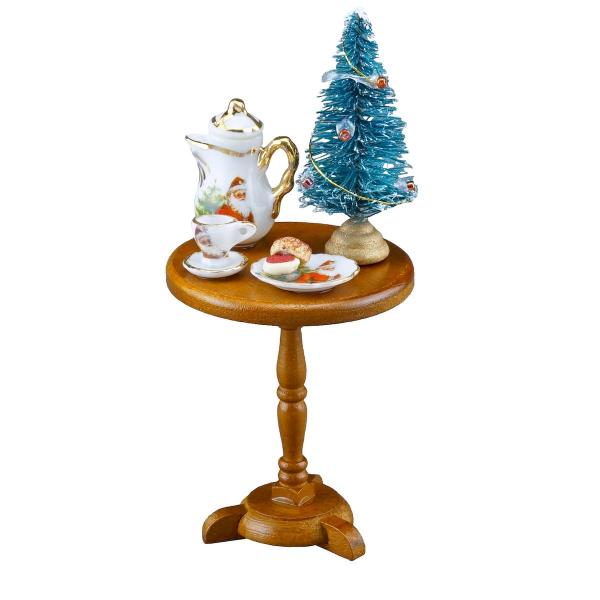 ソファの横やベッドの横に置いてみてはいかがでしょうか？ジングルベルが、聞こえてきそうです！※小物は写真の通りに接着されています。※テーブルの足の形状がロットごとに写真と微妙に異なりますのでご了承ください。テーブルの直径50ｍｍ、高さ56ｍｍ...