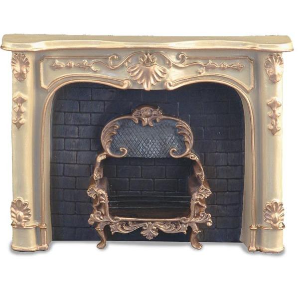 ずっしりと重みのある暖炉です。お好みのデコレーションをのせてお楽しみください！貴方のドールハウスに！高さ約Ｗ１２５ｘＤ２８ｘＨ９５ｍｍ