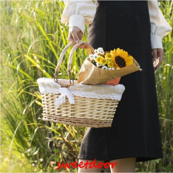 説明:生花 ドライフラワー その他の装飾品の両方を保管できます より自然で魅力的な織りのデザインは 家に自然の感覚をします 良質の素材でできており 自然で環境にやさしい代替品です ピクニックの時にも持ち運びが便利で、花を飾ると写真映えする雰...