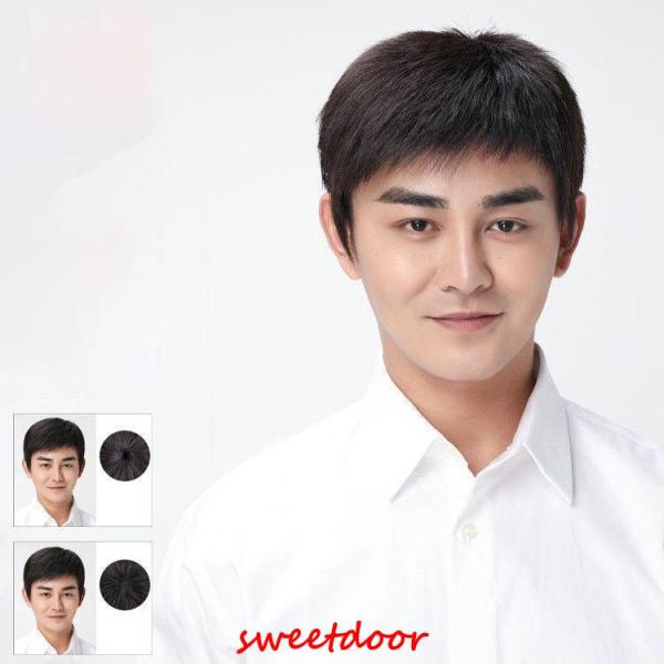 【品名】：メンズウィッグ【タイプ】：全3タイプ【頭周り】：S (50-56CM)            M (57-60CM)【素材】：人毛【産地】：中国*アジャスターでサイズを調整できます。検索ワード：ウィッグ ロング ショート　フルウィ...