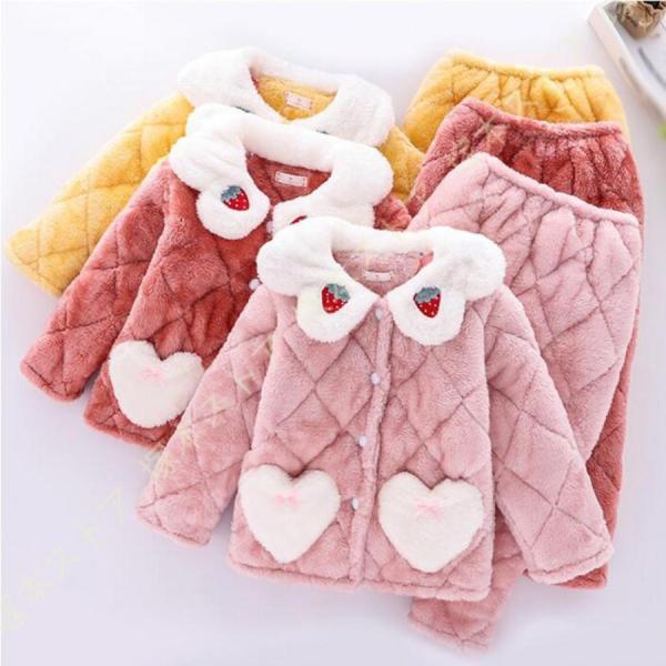 ●【商品詳細】 生地：ポリエステル【フランネル??】 スタイル：上下セットパジャマ。 対象：キッズ、ベビー、子供、ガールズ、ボイエローズ。 季節：秋冬 サイズも豊富にご用意しておりますので、お兄弟姉妹や友達同士でお揃いにコーディネートしても...