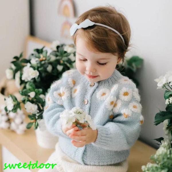 子供服 セーター ニット キッズ  女の子 長袖 インナー ベビー服 赤ちゃん 花柄 ベビー 刺繍 暖かい  カーディガン ケーブル編みニット 男の子 丸い襟  秋冬 厚手 通園 通学 可愛い  部屋着カジュアル 親子 素材：20%ウール+...