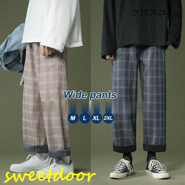 ワイドパンツサイズ：M、L、XL、2XL色：ブルー、ベージュ素材：ポリエステル★中国製※ご利用のモニターにより、環境や光の加減によって、若干色が異なる場合がございます。予めご了承くださいませ。※機械による生産過程におきまして、どうしても生地...