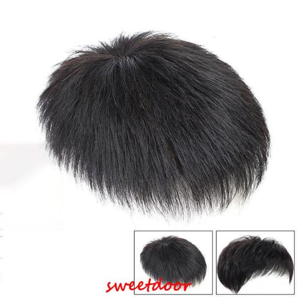 【品名】：メンズウィッグ【タイプ】：全4タイプ【ネットサイズ】：写真参考【素材】：人毛100【産地】：中国検索ワード：ウィッグ ロング ショートフルウィッグ 部分ウィッグ　つけ毛　グラデーション ウイッグ カールウェーブ 自然 セミロングウ...
