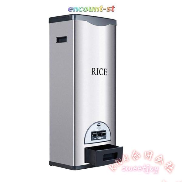 米びつ ライスバレルグレインボックス食品容器防虫防湿シールライスシリンダー家庭用貯蔵ライスボックス30kgステンレススチールスマートライスバレルヌードルバ