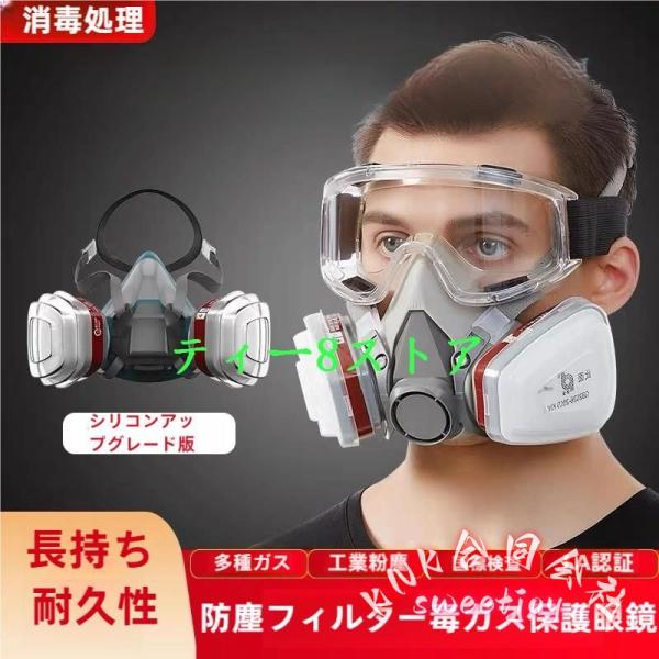 有機蒸気、ベンゼン、灯油、ガソリン、アセトン、トルエン、キシレン、二酸化硫黄などの有害物質を濾過・防護します。ゴム製造、印刷、塗料作業、農薬散布時の有害ガス（ホルムアルデヒドやベンゼン類等）への曝露防止に適用可能です。