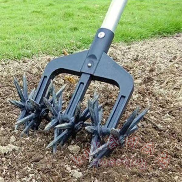 【時間と労力の節約】を前に押し出すだけで、「耕しながら草を取る」ように回転します。 土を細かくふんわりとさせ、通気がよくできます。 特殊な形状のスターホイールが6つあり、深耕とエアレーションのための非常に細かい土壌を確保できます。 ローリン...