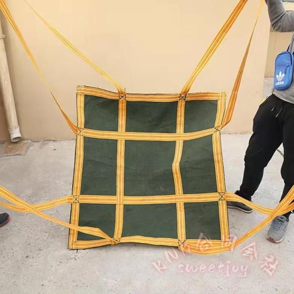 【素材】：フォーム：四角形  「シートモッコ」は、耐久性に優れた厚手のポリエステル綿キャンバス素材を使用しており、最大2トンの荷物を支えるように設計されており、クレーンをお持ちの方には必需品。【耐久性】：耐摩耗性に優れた厚手の素材を使用し、...