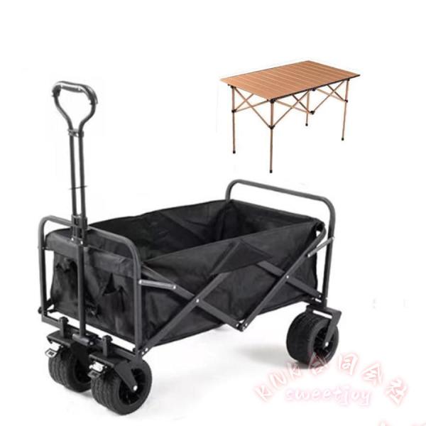 [専門テーブル付きキャリーワゴン]商品は特別テーブル付きキャリーワゴンセット、荷物を運び時はキャリーワゴンとして便利にお使いいだだけます。公園でテーブルを組み立て後便利なテーブルが完成します。サイズで四人以内の活動がご使用おすすめします。[...