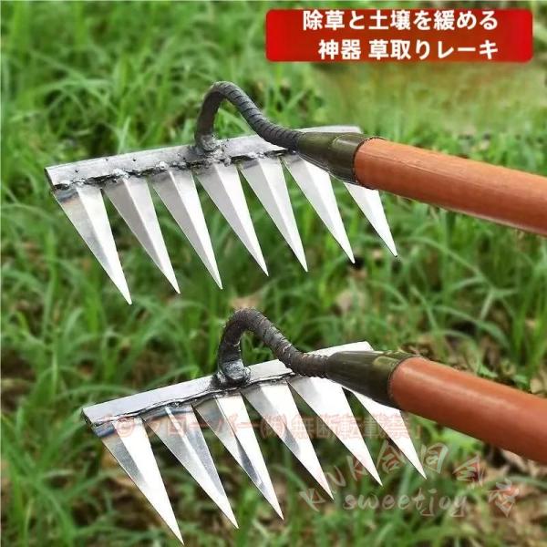 除草レーキ農具鍬除草鍬根ターニンググラウンドスカーフィングアーティファクト園芸作業多機能、耐久性、使いやすさ、持ち運びが簡単、園芸用品芝生サッチ除草ツ