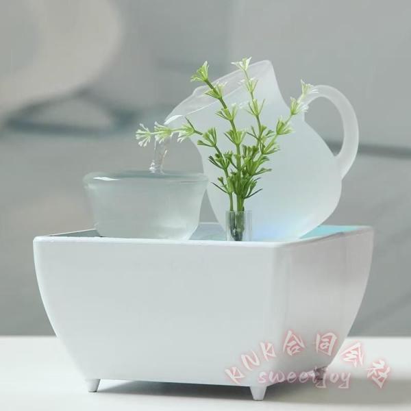 【癒しの空間を作るに】ユニークで美しい卓上の噴水あなたの家やオフィスの装飾をアップグレードします。暑い中、水の流れの音がなんとも涼しげです。また、流れる水の音を聞くと落ち着きますよね。【LEDライト付き卓上噴水】静かな水中ポンプを組み込んで...