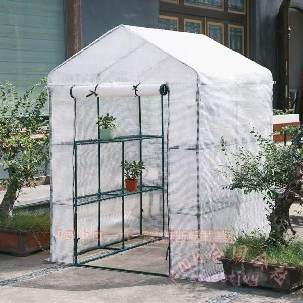 大切な植物や野菜を寒さから守る寒さに弱い植物は、冬の冷たい風で弱ったり傷む可能性があります。ビニール温室を使うと、冷たい風が直接当たるのを防いでくれたり霜が当たるのを防ぐ効果があります。作業がしやすいよう、カバーは巻き上げ式を採用しています...