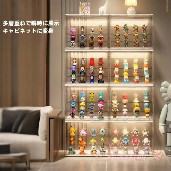 商品詳細カラー:/透明/白/サイズ:/F推し活 ヲタ活 キャラクター コレクター 収集 積み重ねクリアフィギュアコレクションケース様々なサイズに対応！積み重ねて綺麗に収納！■前扉はマグネット仕様の開閉式出し入れのしやすい前面開閉式マグネット...