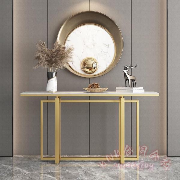 サイドテーブル//材質：大理石+金属//サイズ：80 * 30 *80cm//組み立てが必要耐高温スレートカウンタートップ：ベース素材として高品質の天然岩、モールス7硬度、耐傷性、耐摩耗性、耐高温性、浸透ゼロ、お手入れが簡単。アイアンアート...