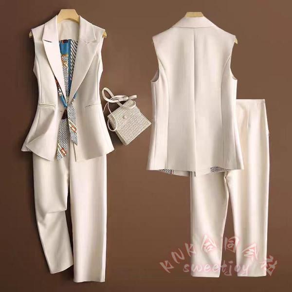 弊社では業務のペーパーレス化の推進のため・明細書及び納品書を発行しておりません。 商品の明細は・Eメールにてお知らせしていますので・ご確認ください。セットアップ 2点セット パンツスーツ ロングベスト レディース ベスト パンツ ドレス 無...