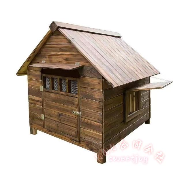 【通気性抜群】犬小屋は通気孔があり、空気の循環を促進でき、湿気がこもりにくくなっています。四季通用の犬小屋です。【組み立てが簡単・水洗いOK】女性の手でも特別なコツや力を必要とすることなく組み立てることができます。必要な工具はブラスドライバ...